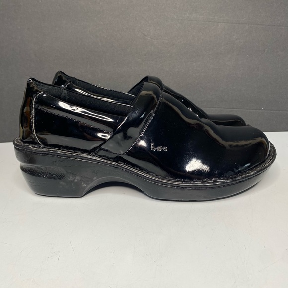 boc | Shoes | Boc Born Concept Shoes Womens Wedge Clogs Black Patent ...